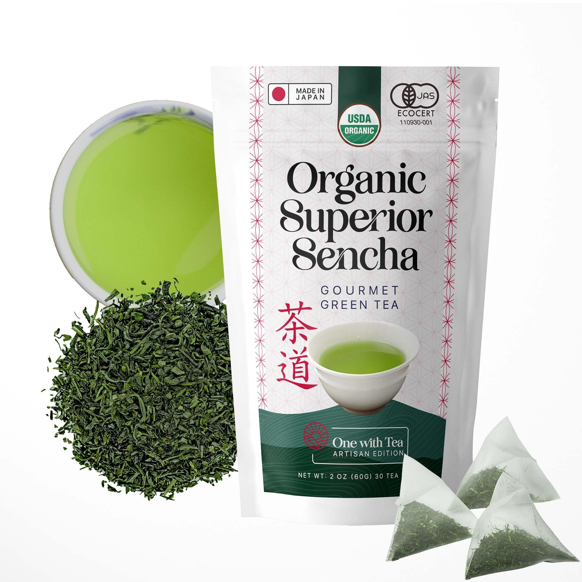 organic sencha green tea bags