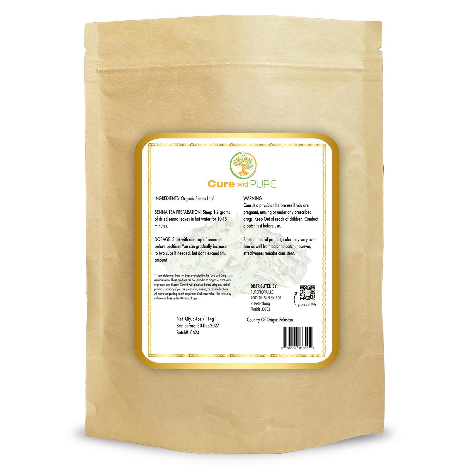 Organic senna leaves for detox