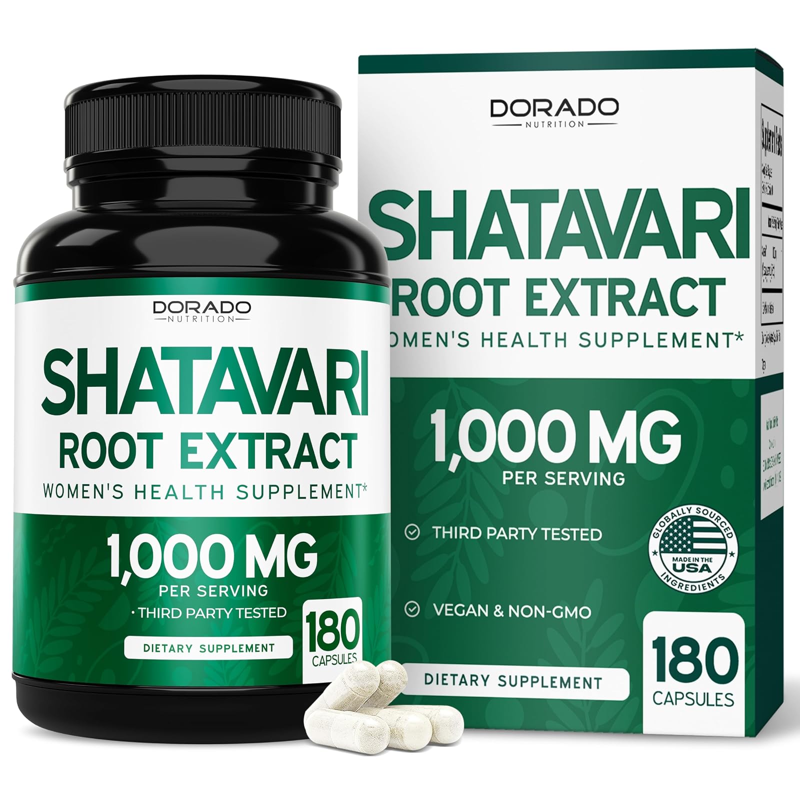 Organic Shatavari capsules for wellness