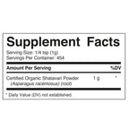 Organic Shatavari herbal supplement
