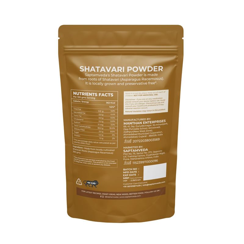 organic shatavari powder for vitality