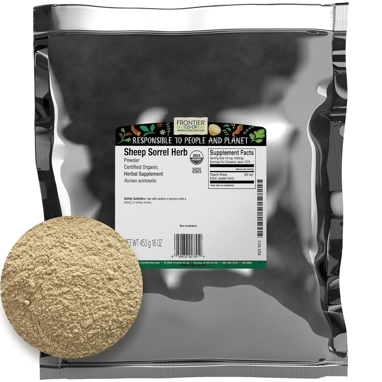 organic sheep sorrel powder bulk