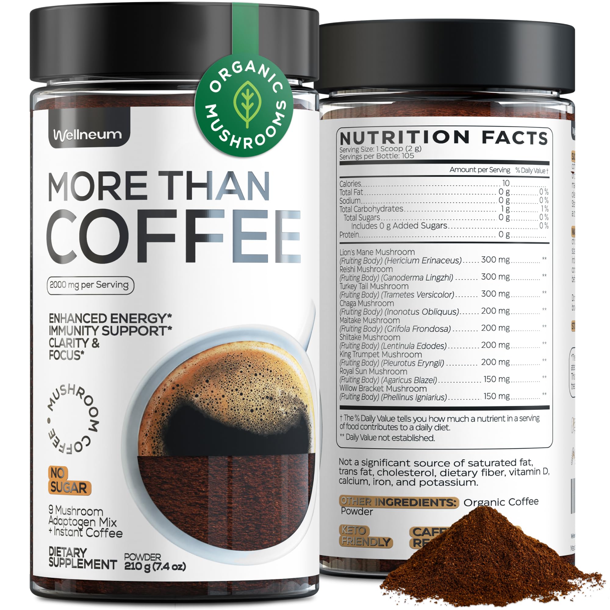 organic shiitake mushroom coffee