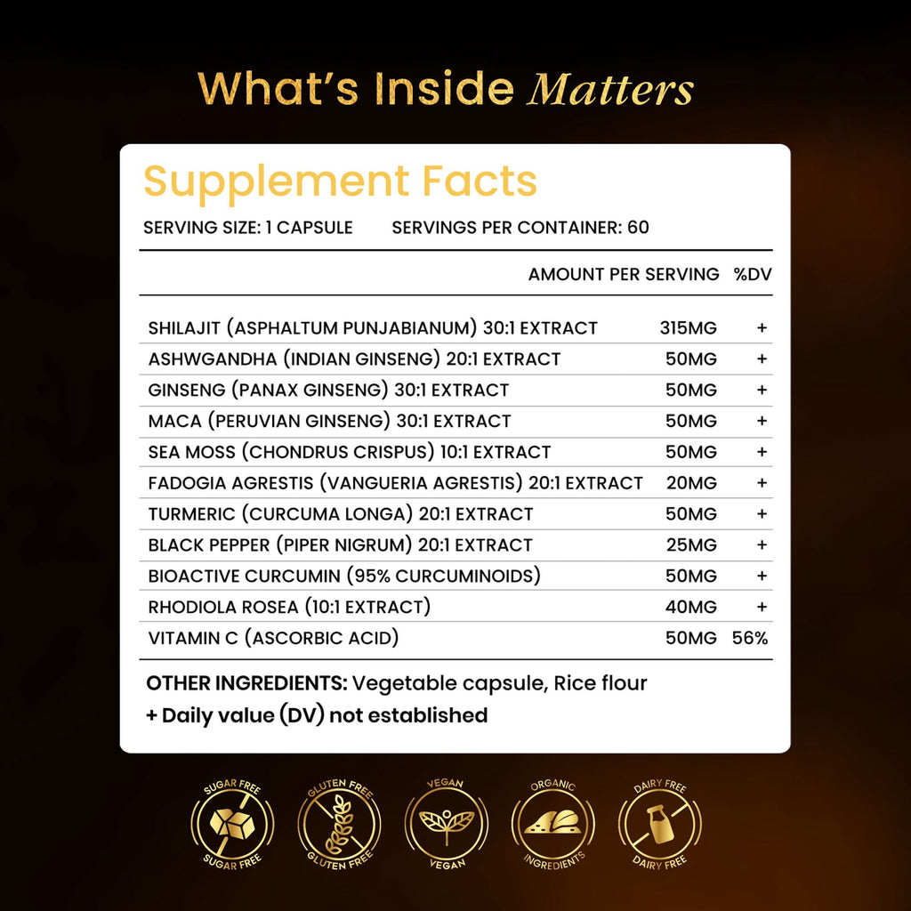 organic shilajit for energy boost