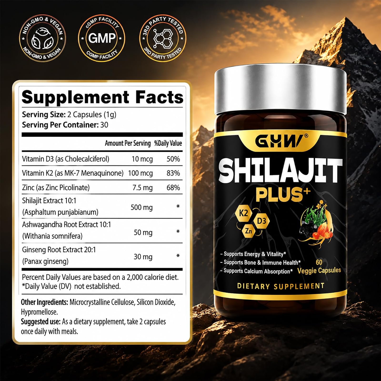 Organic Shilajit for vitality