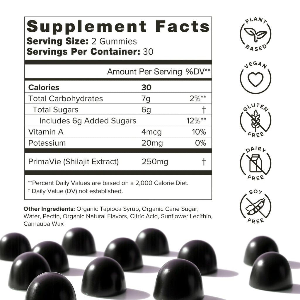 Organic shilajit gummies for wellness