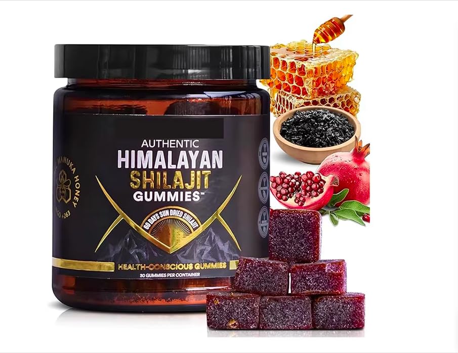 organic shilajit gummies with pomegranate