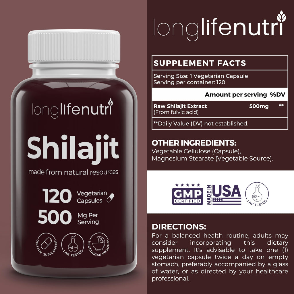 organic Shilajit supplement for energy