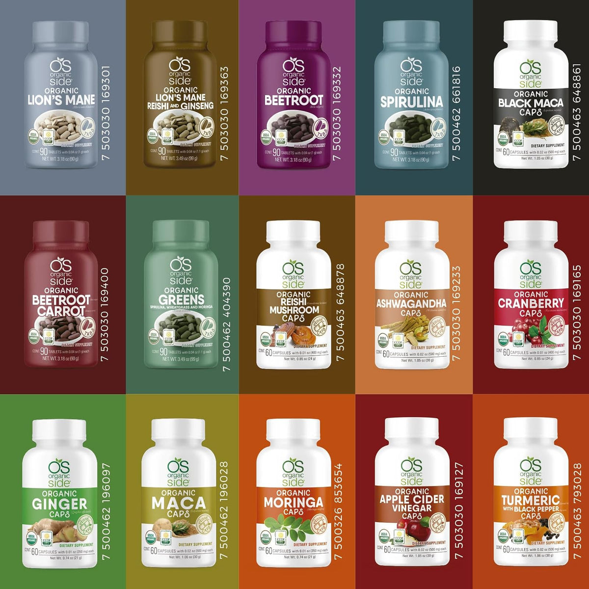 Organic Side Maca supplements for wellness