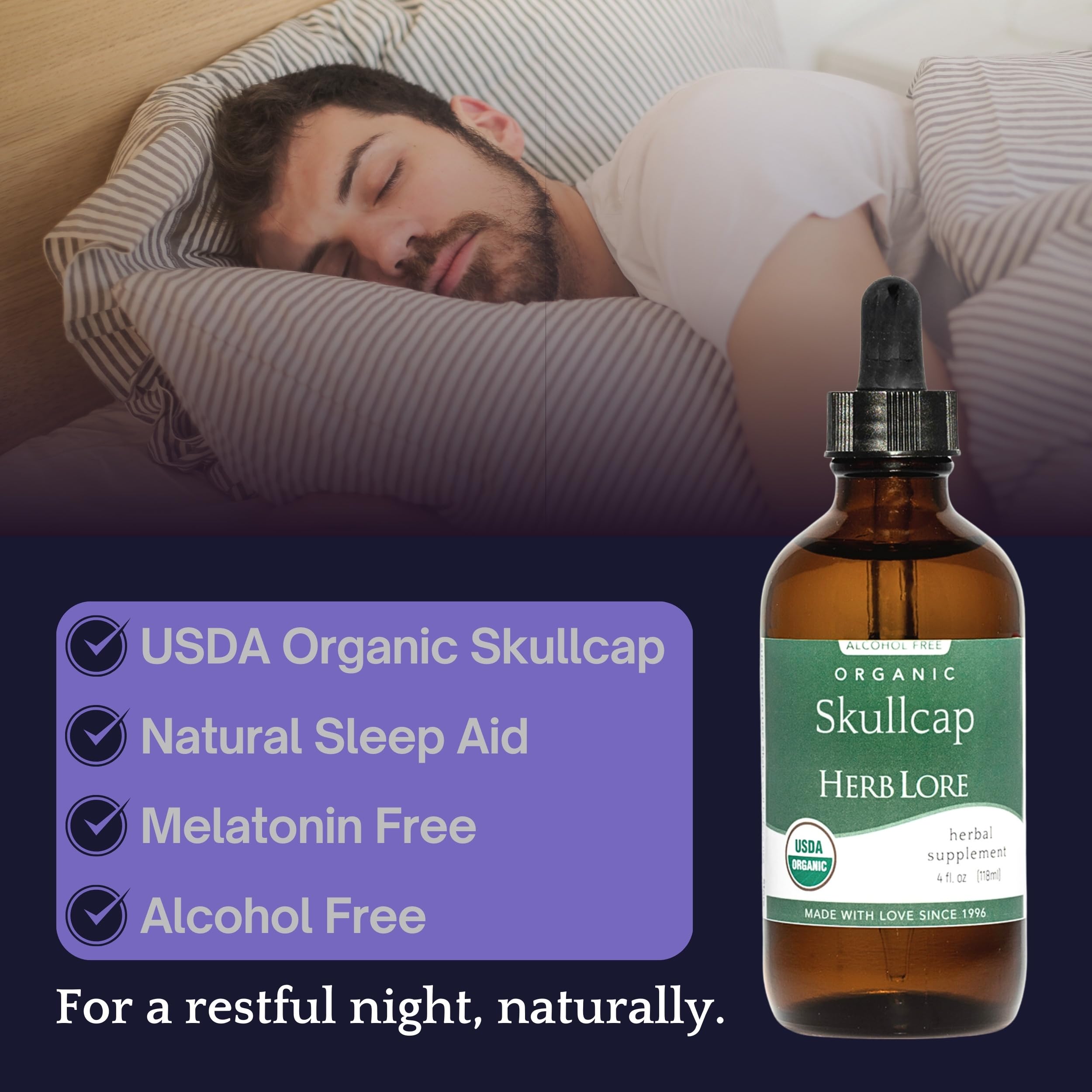 Organic skullcap tincture for relaxation