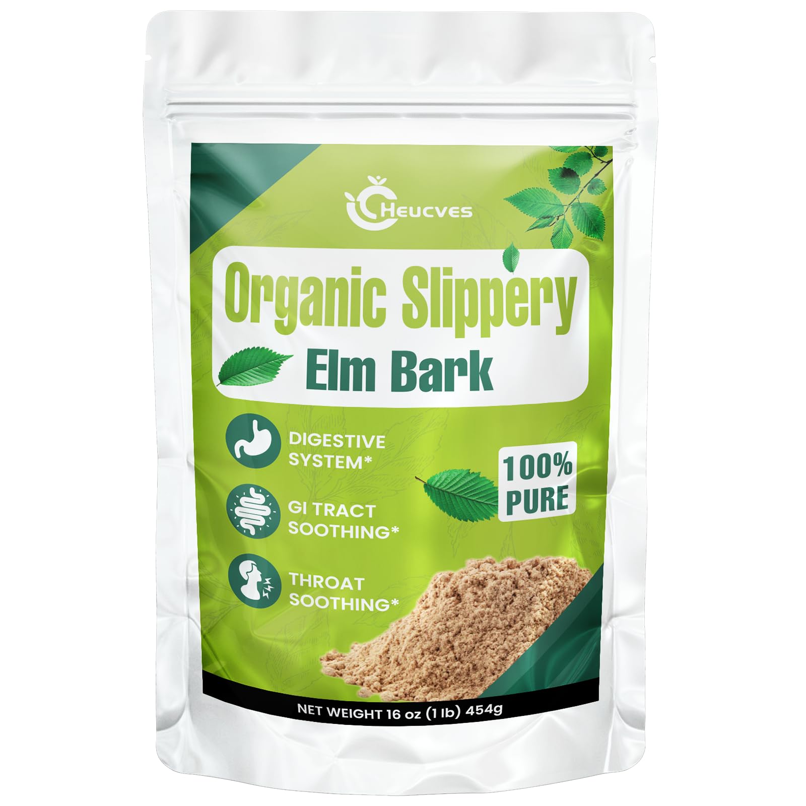 organic slippery elm powder for throat relief