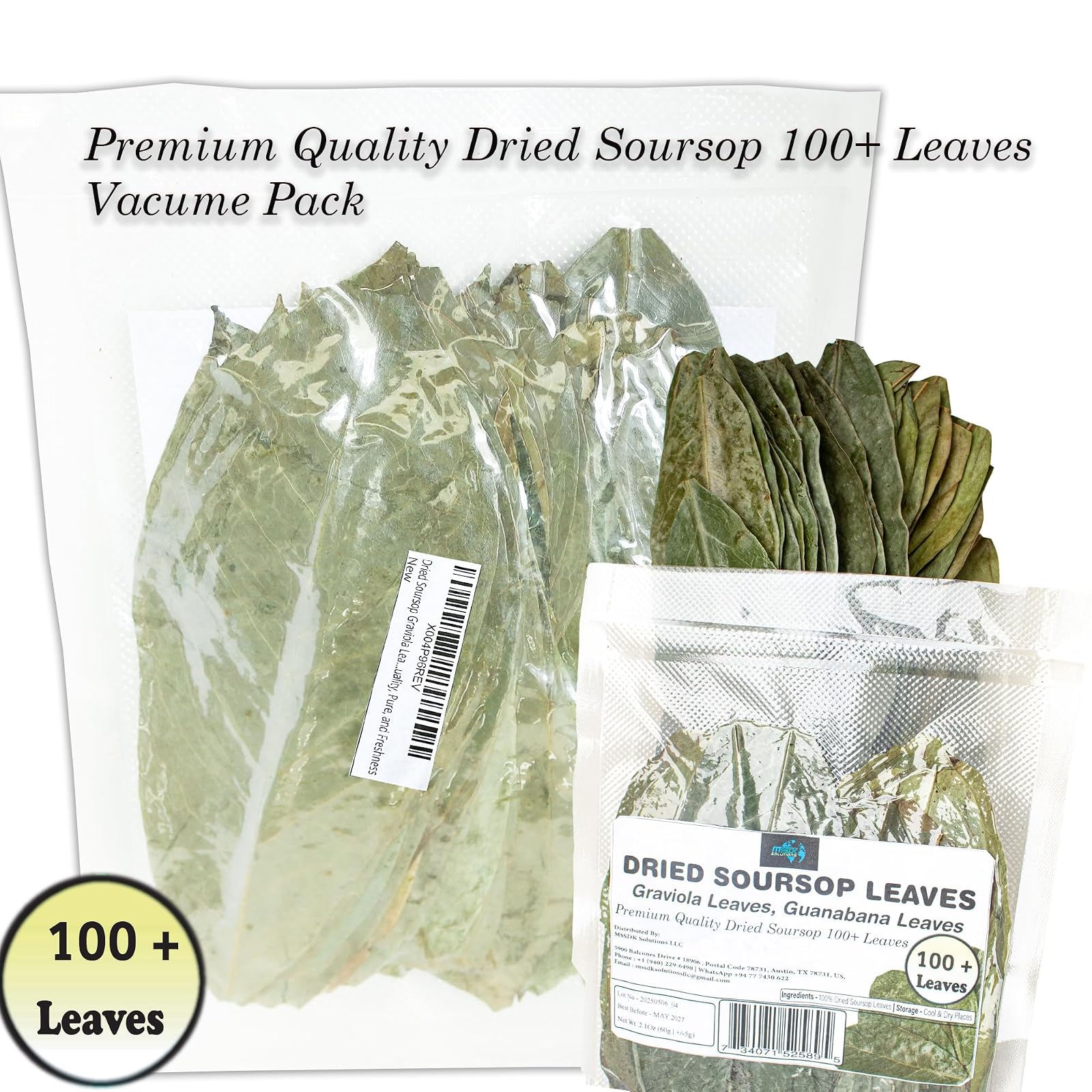 Organic soursop herbal tea leaves