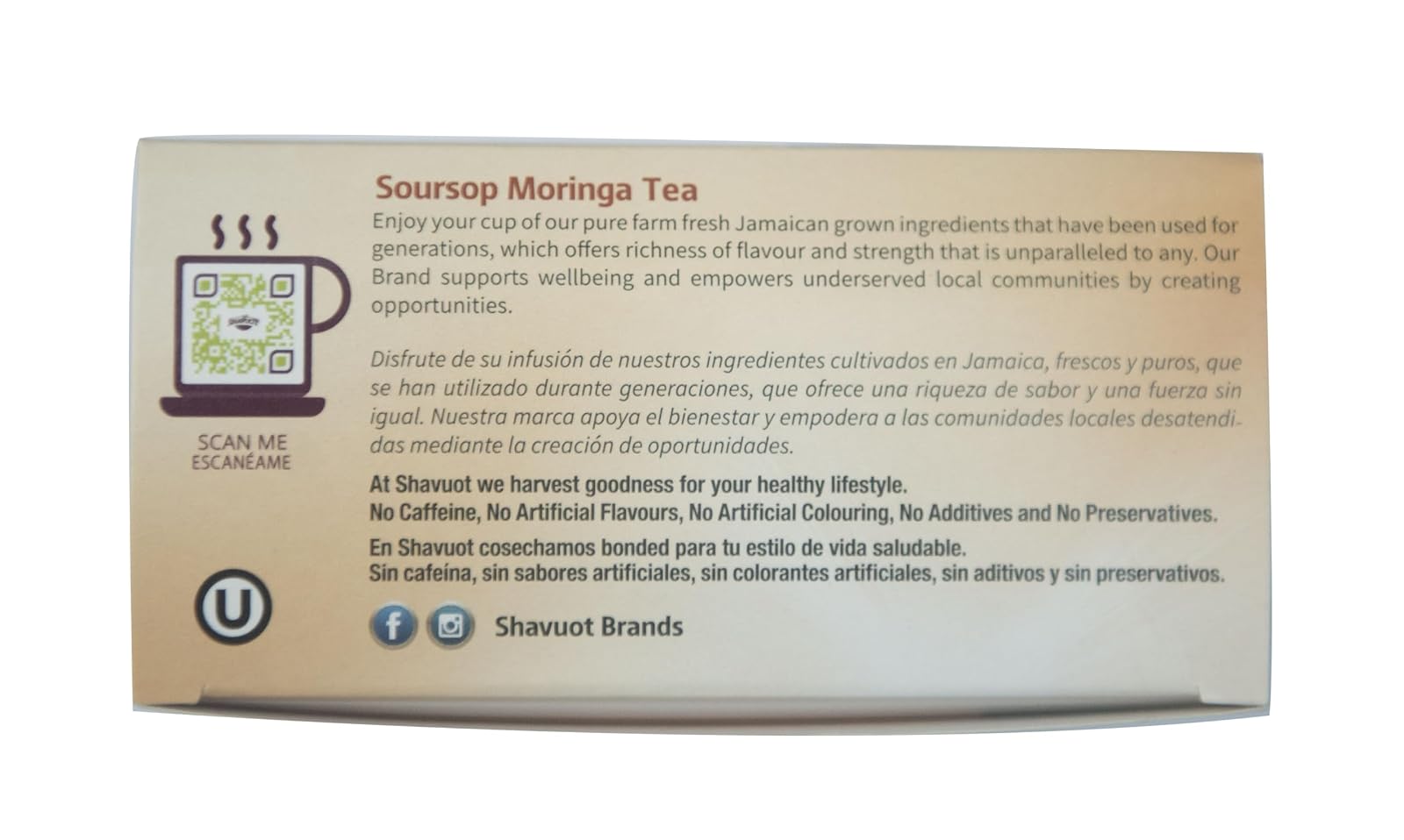 organic soursop moringa tea bags