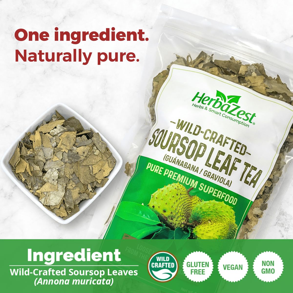 Organic soursop tea for wellness