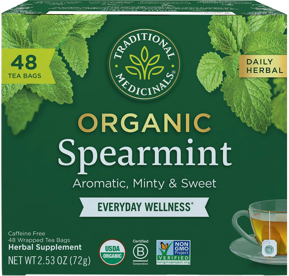 organic spearmint herbal tea bags