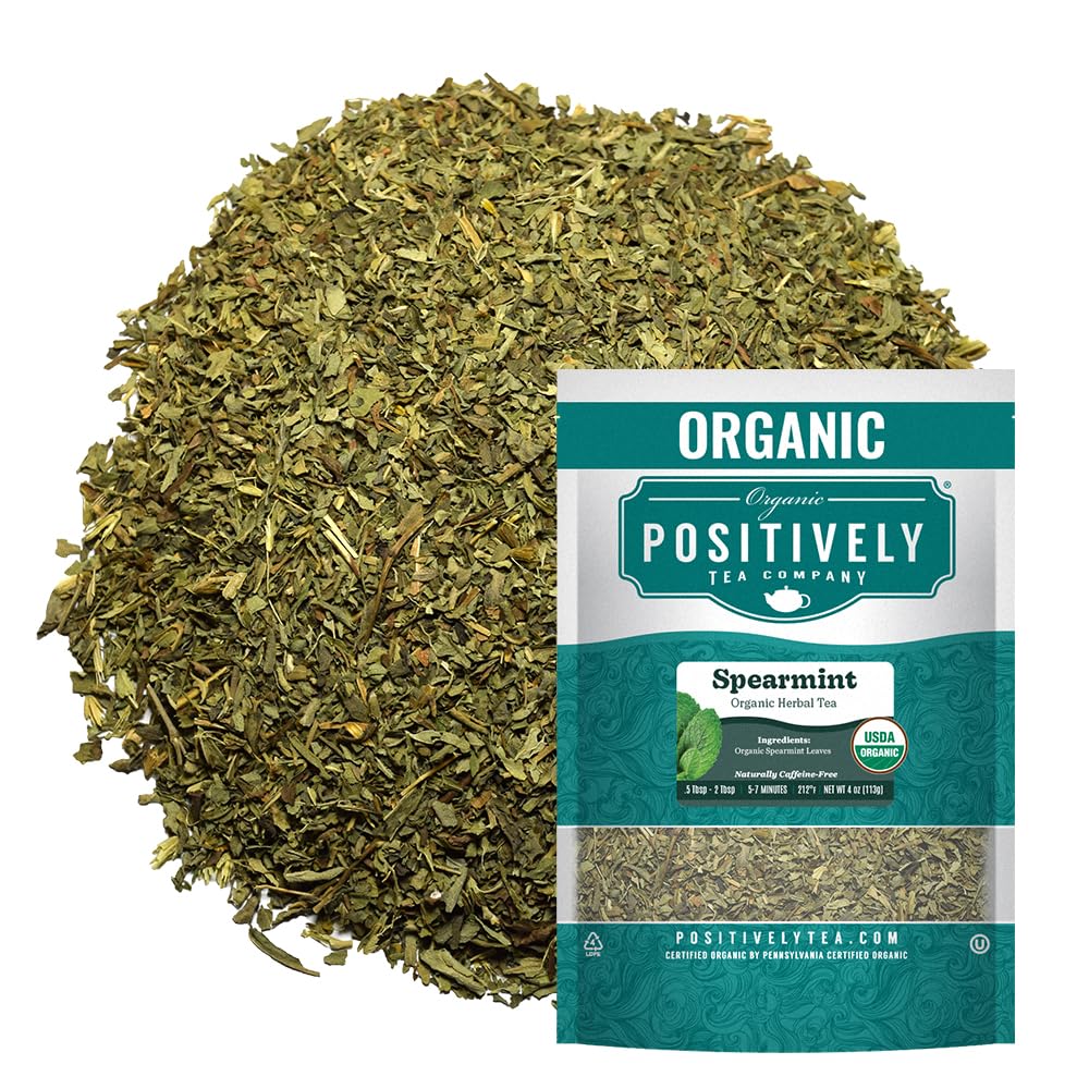 organic spearmint leaf herbal tea
