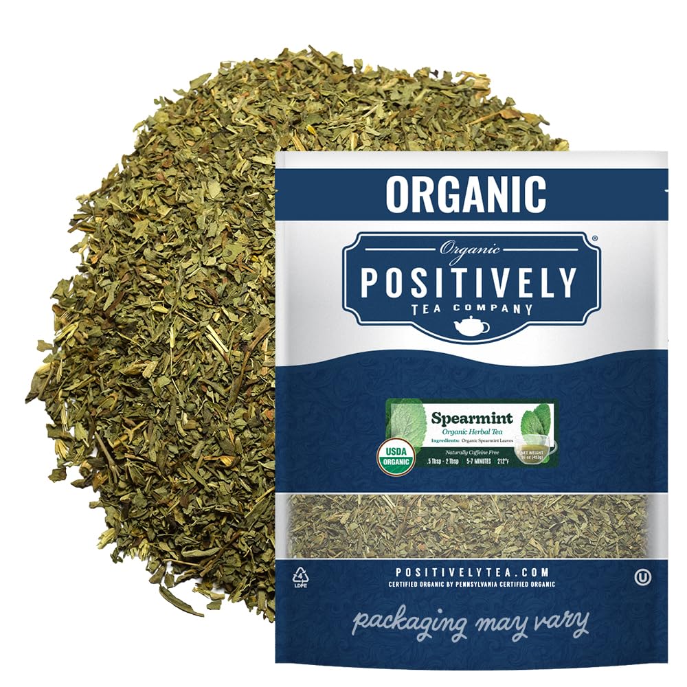 organic spearmint leaf herbal tea