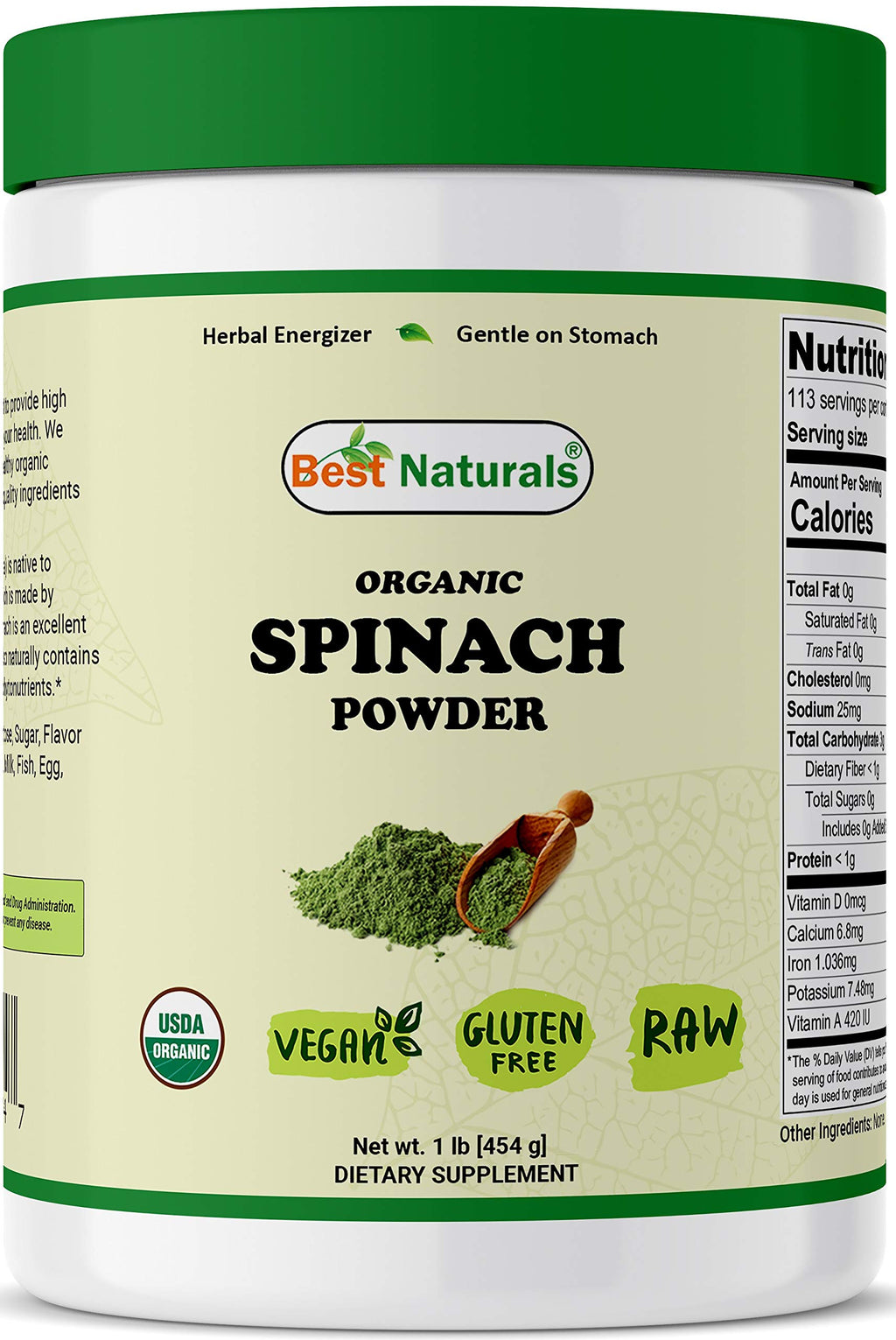 organic spinach powder for smoothies