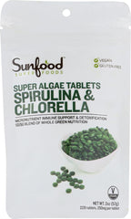organic spirulina and chlorella tablets
