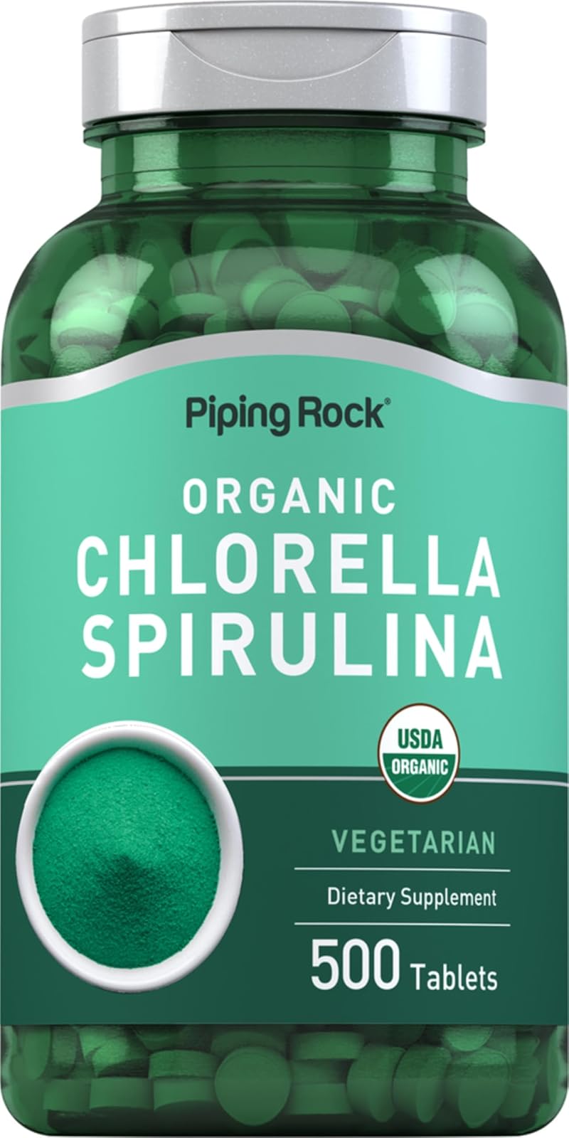 organic spirulina and chlorella tablets