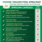 Organic spirulina capsules for detox