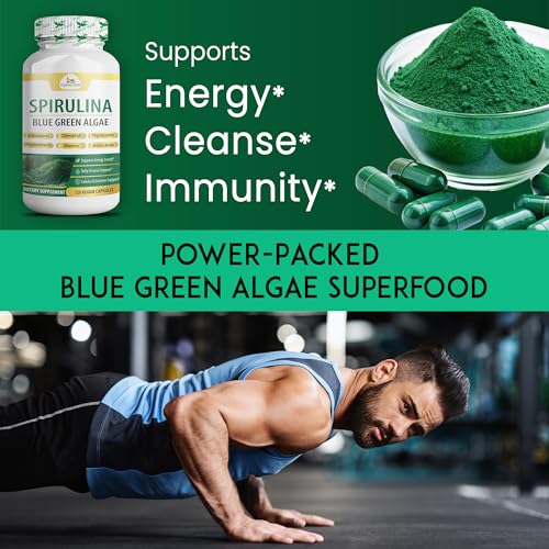 organic spirulina capsules for energy