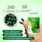 organic spirulina capsules for energy