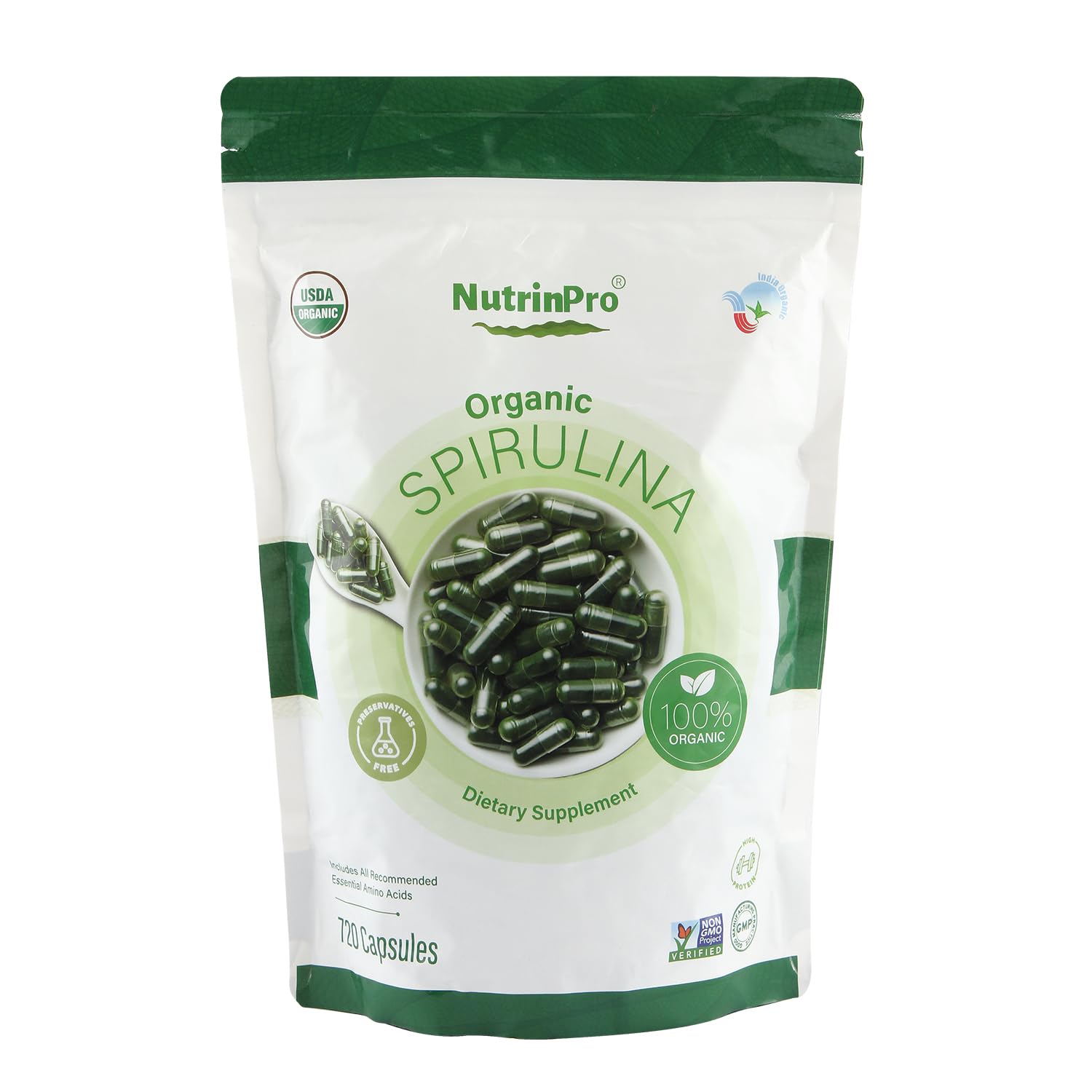 organic spirulina capsules for wellness