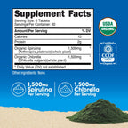 organic spirulina & chlorella supplement