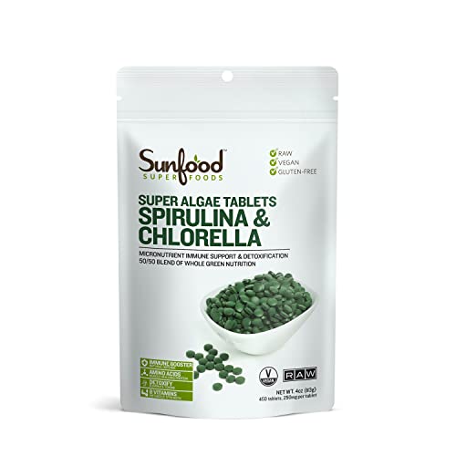 organic spirulina & chlorella tablets