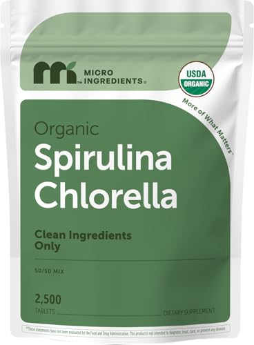 organic spirulina & chlorella tablets
