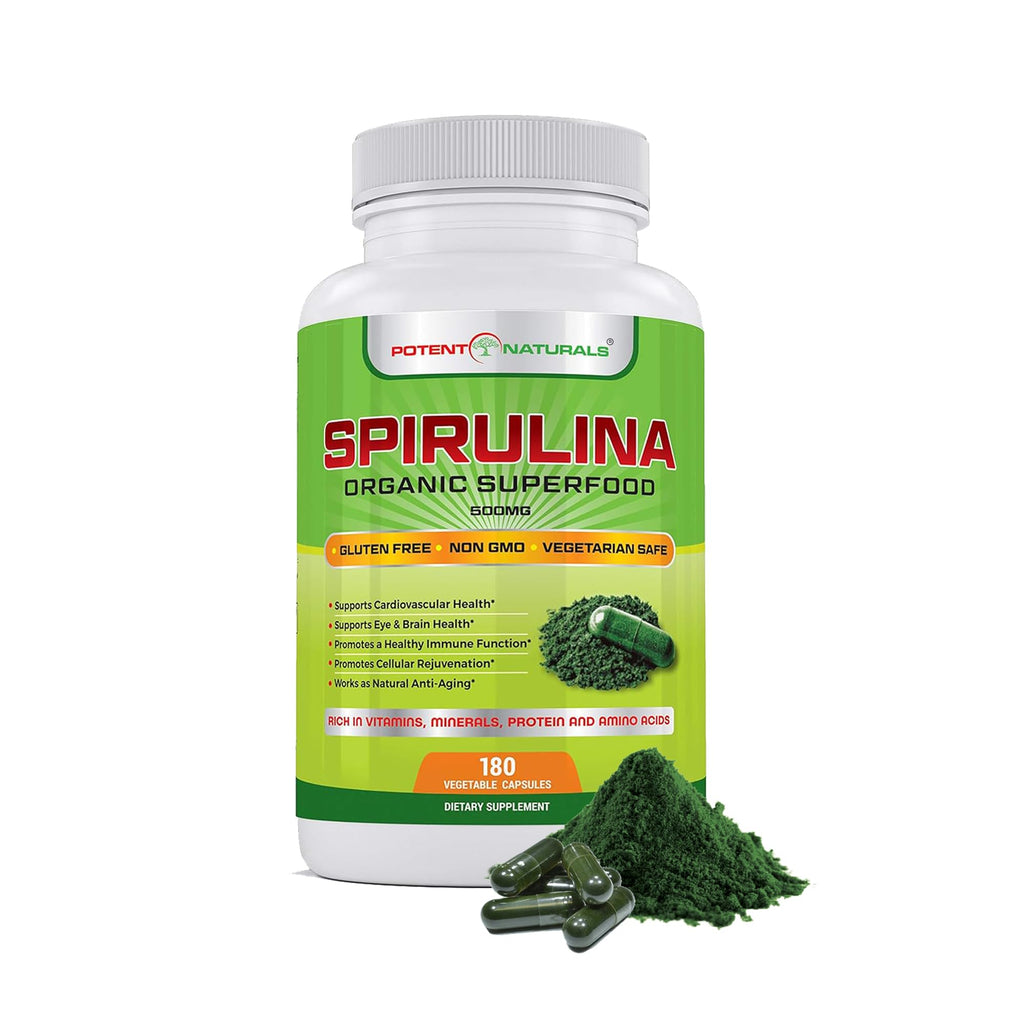 organic spirulina dietary supplement capsules