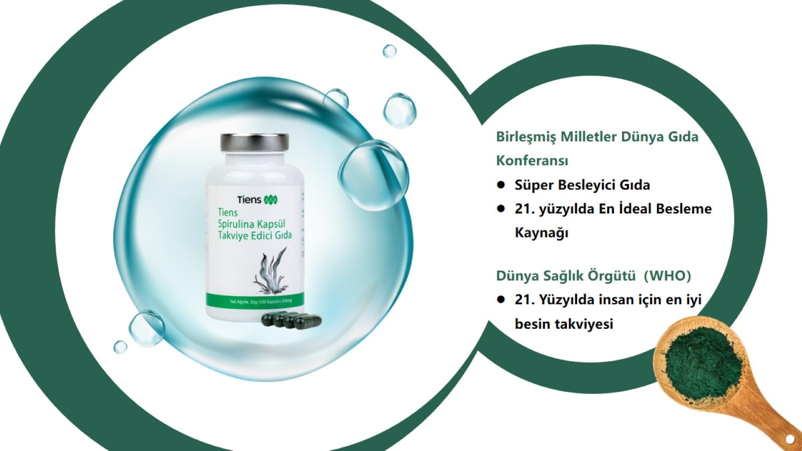 Organic spirulina for daily nutrition