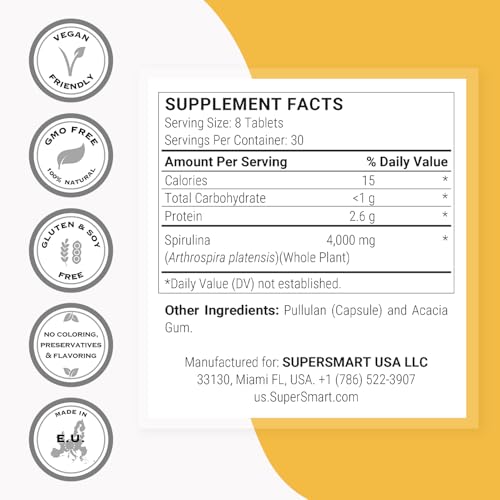 Organic spirulina for daily nutrition