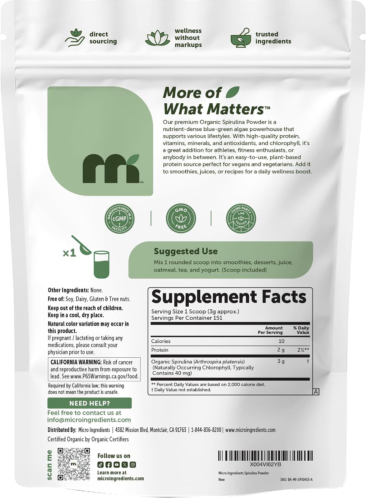 organic spirulina for detox diets