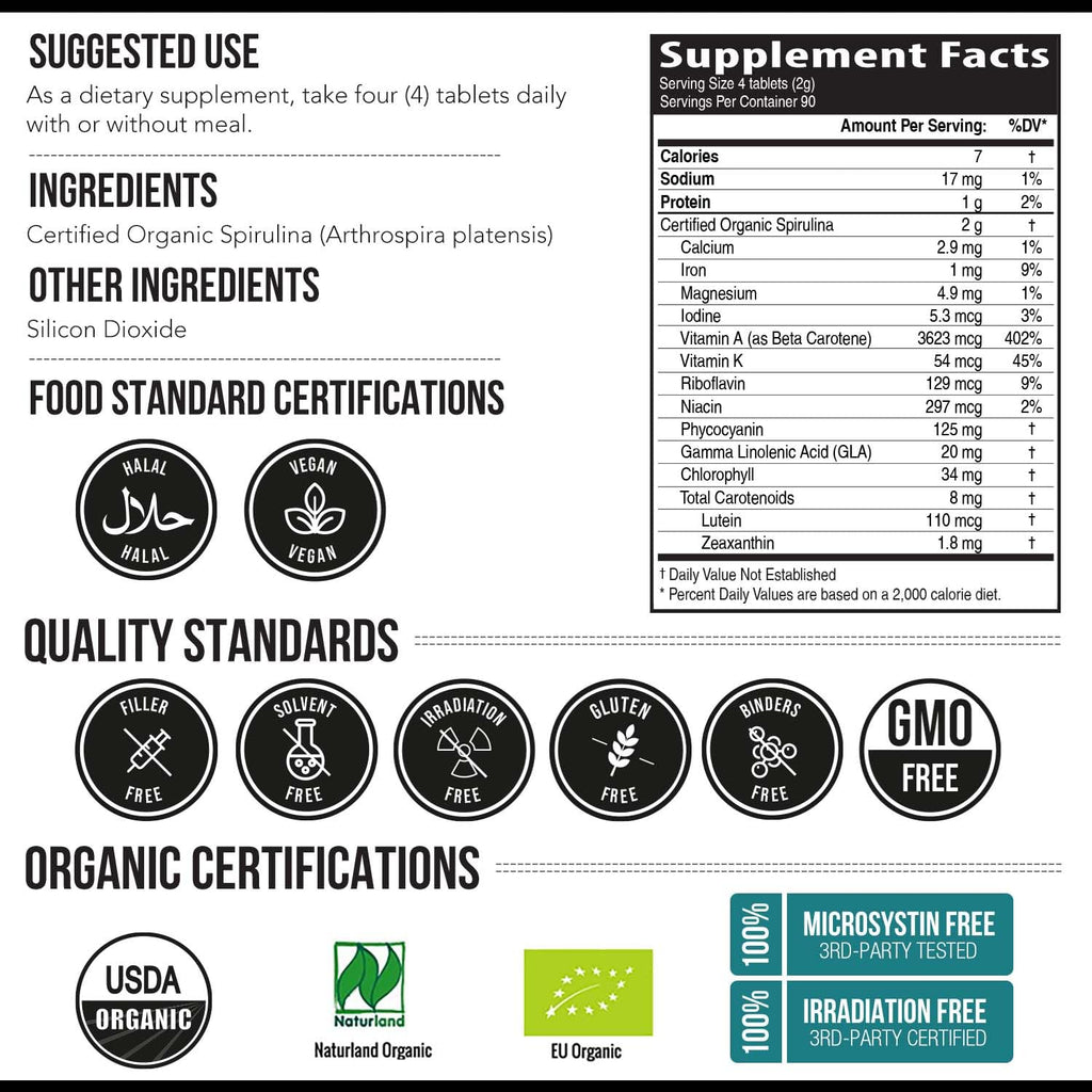 organic spirulina for detox support