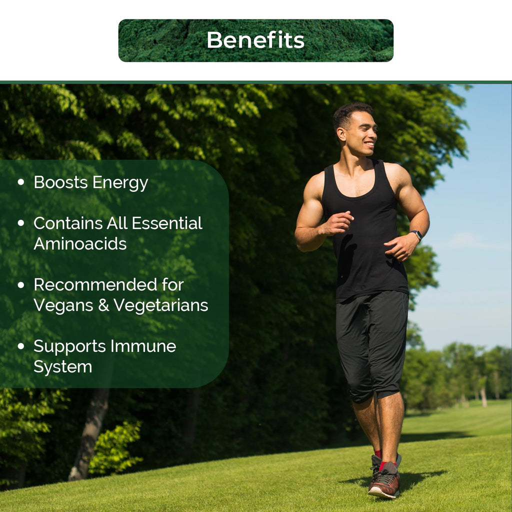 Organic spirulina for energy boost
