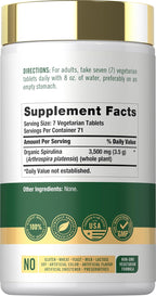 Organic spirulina for immune support