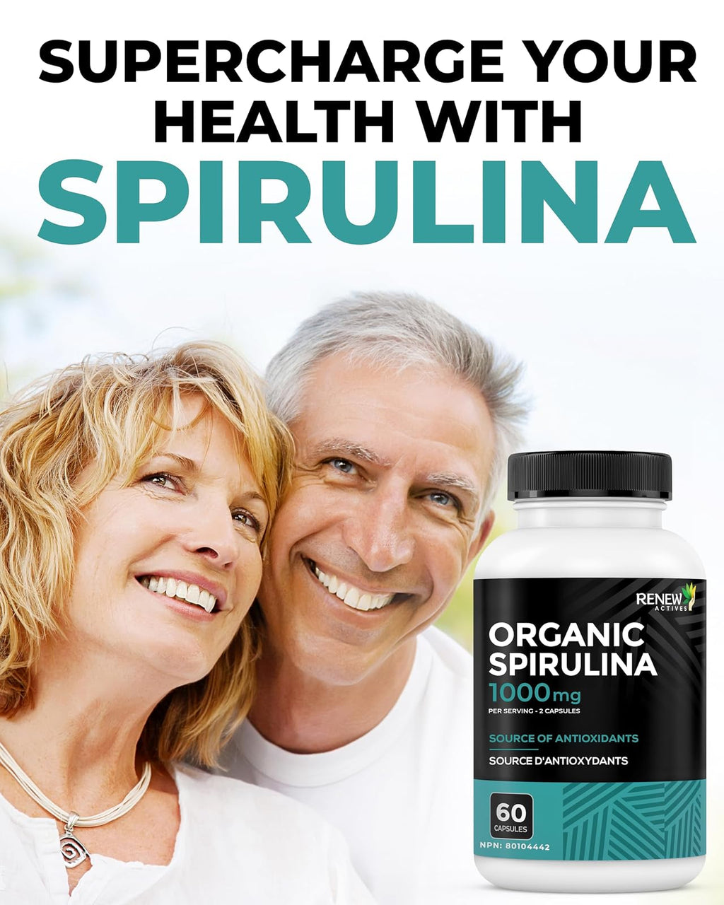 Organic spirulina for immune support