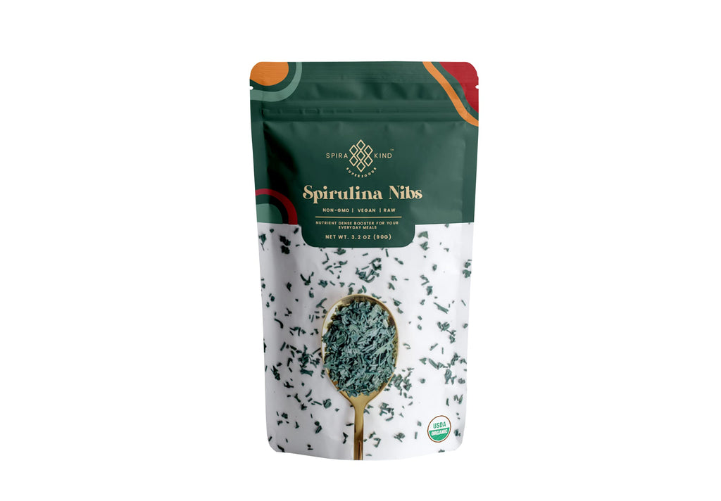 organic spirulina nibs for smoothies