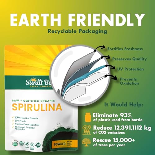organic spirulina powder for energy