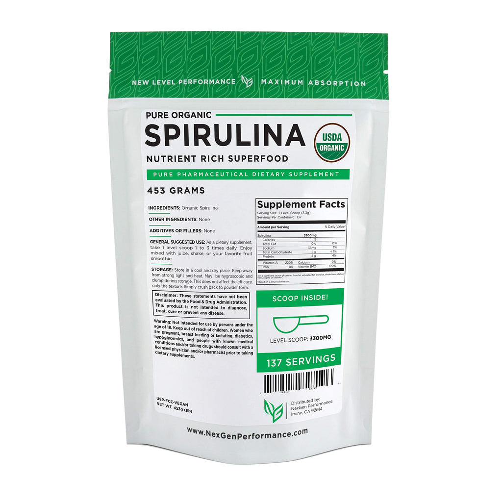 organic spirulina powder for energy
