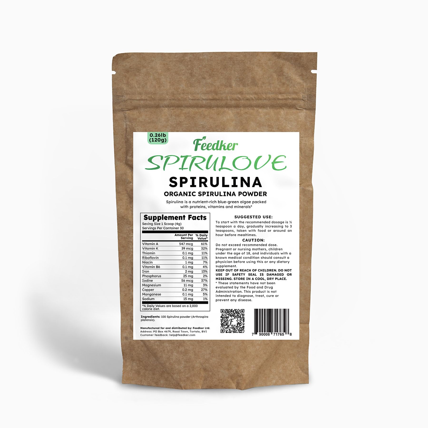 organic spirulina powder for energy