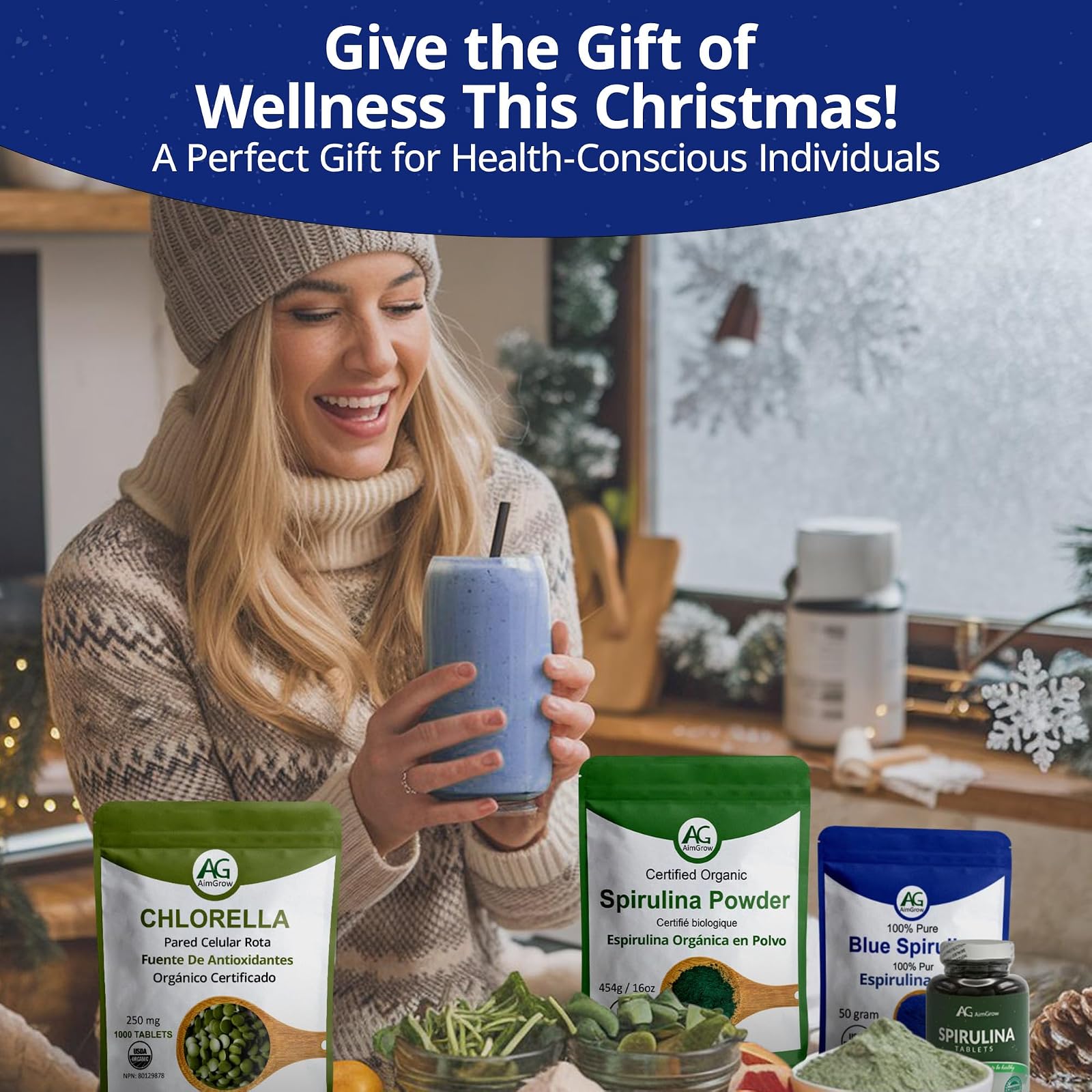 organic spirulina powder for energy
