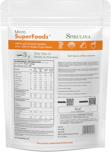 Organic spirulina powder for energy