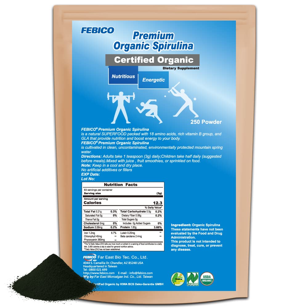 organic spirulina powder for energy