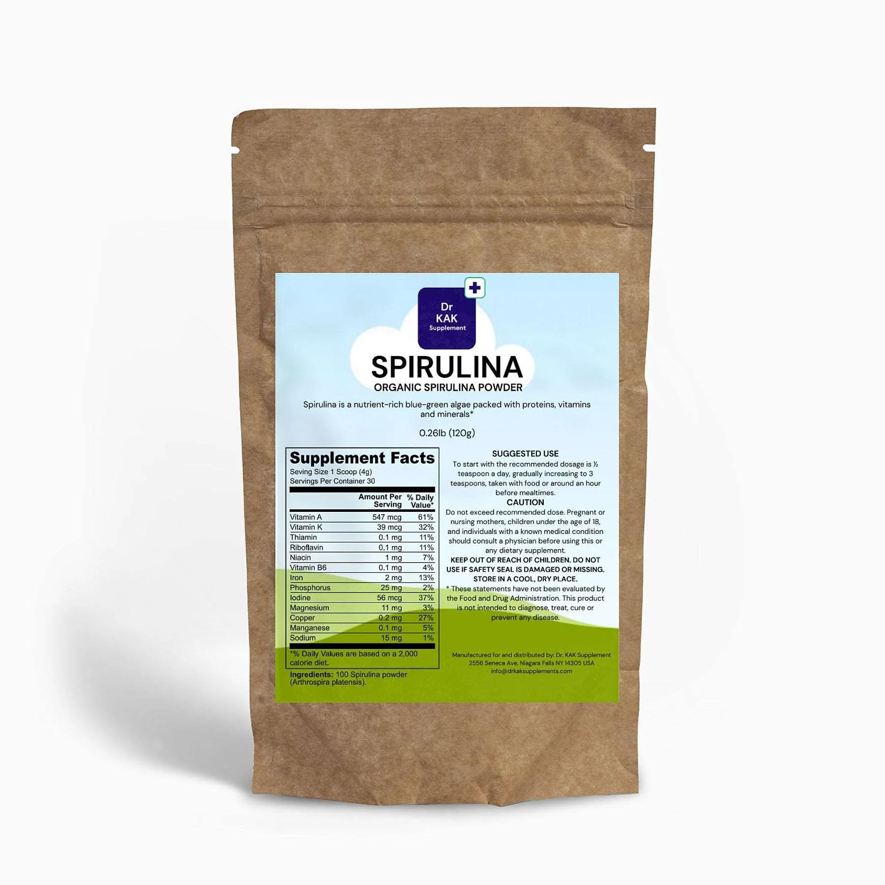 organic spirulina powder for smoothies