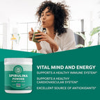 Organic spirulina powder for smoothies