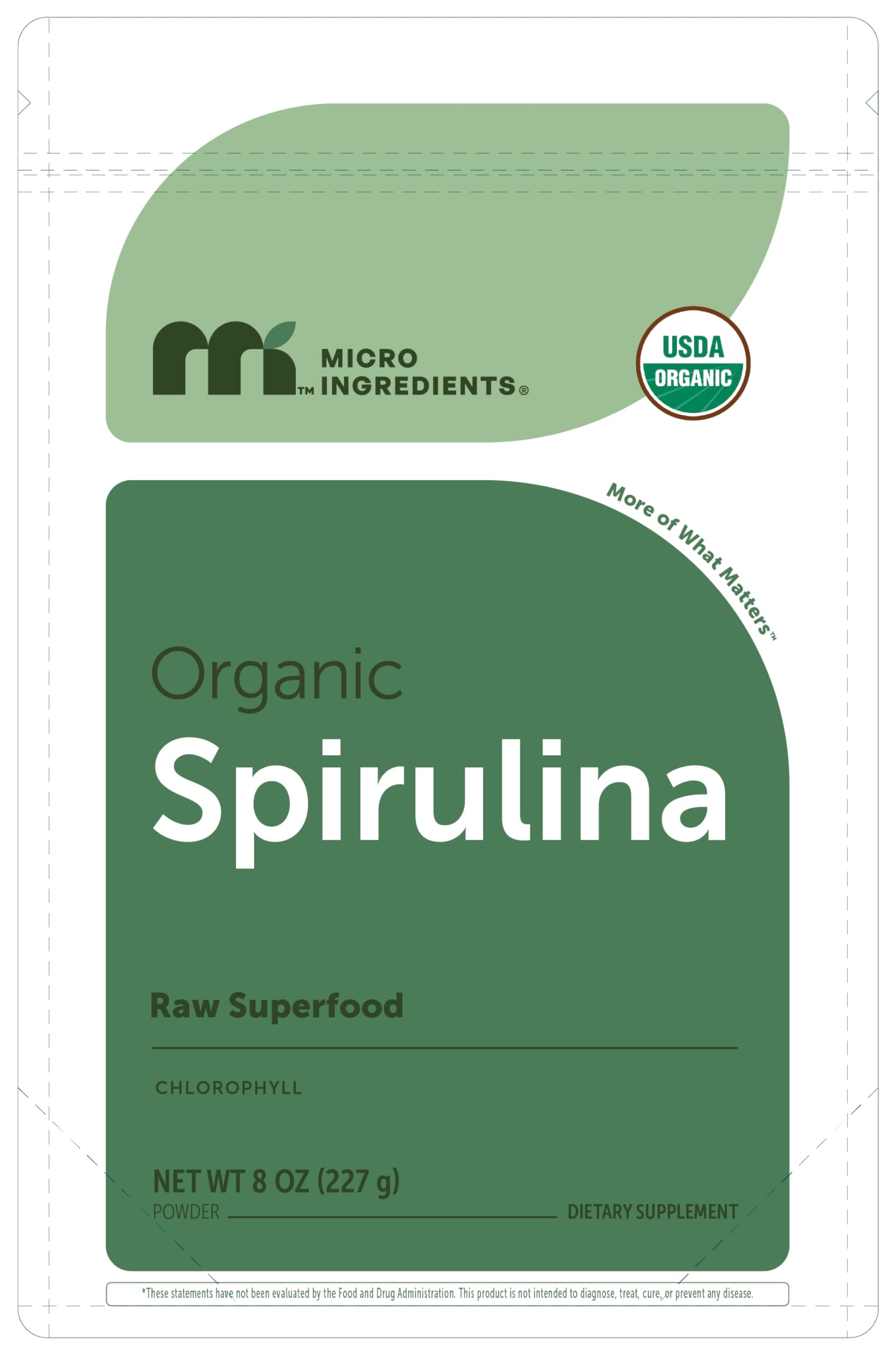 Organic spirulina powder for smoothies