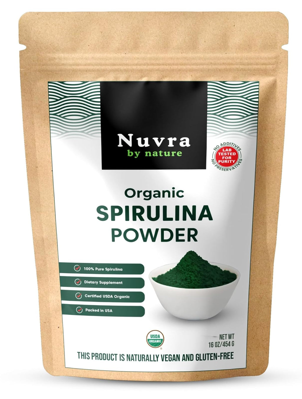Organic spirulina powder for smoothies